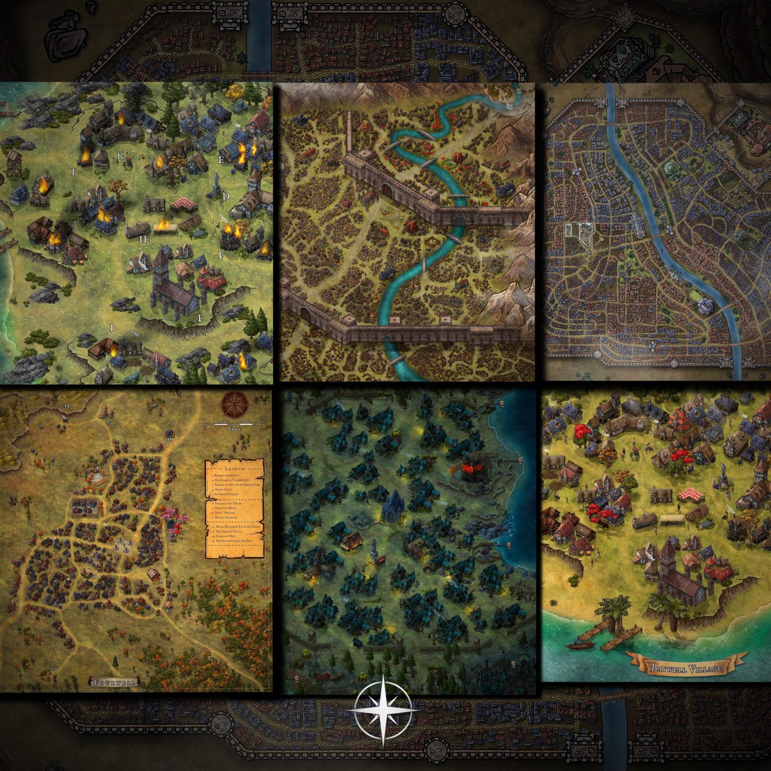 Battlemaps & TTRPG Maps - Silver Compass Maps