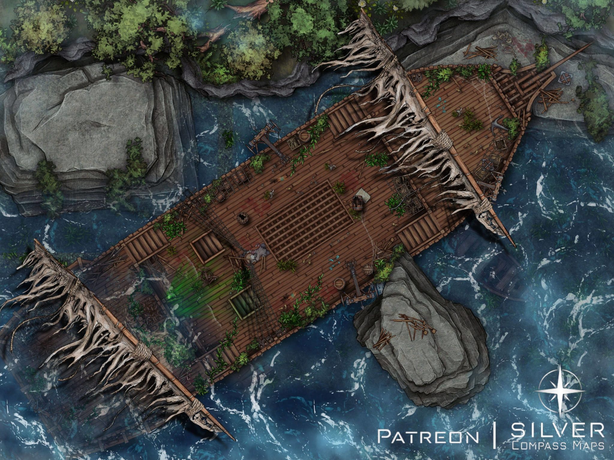 Shipwreck Battlemap - Free Day and Night Versions Download